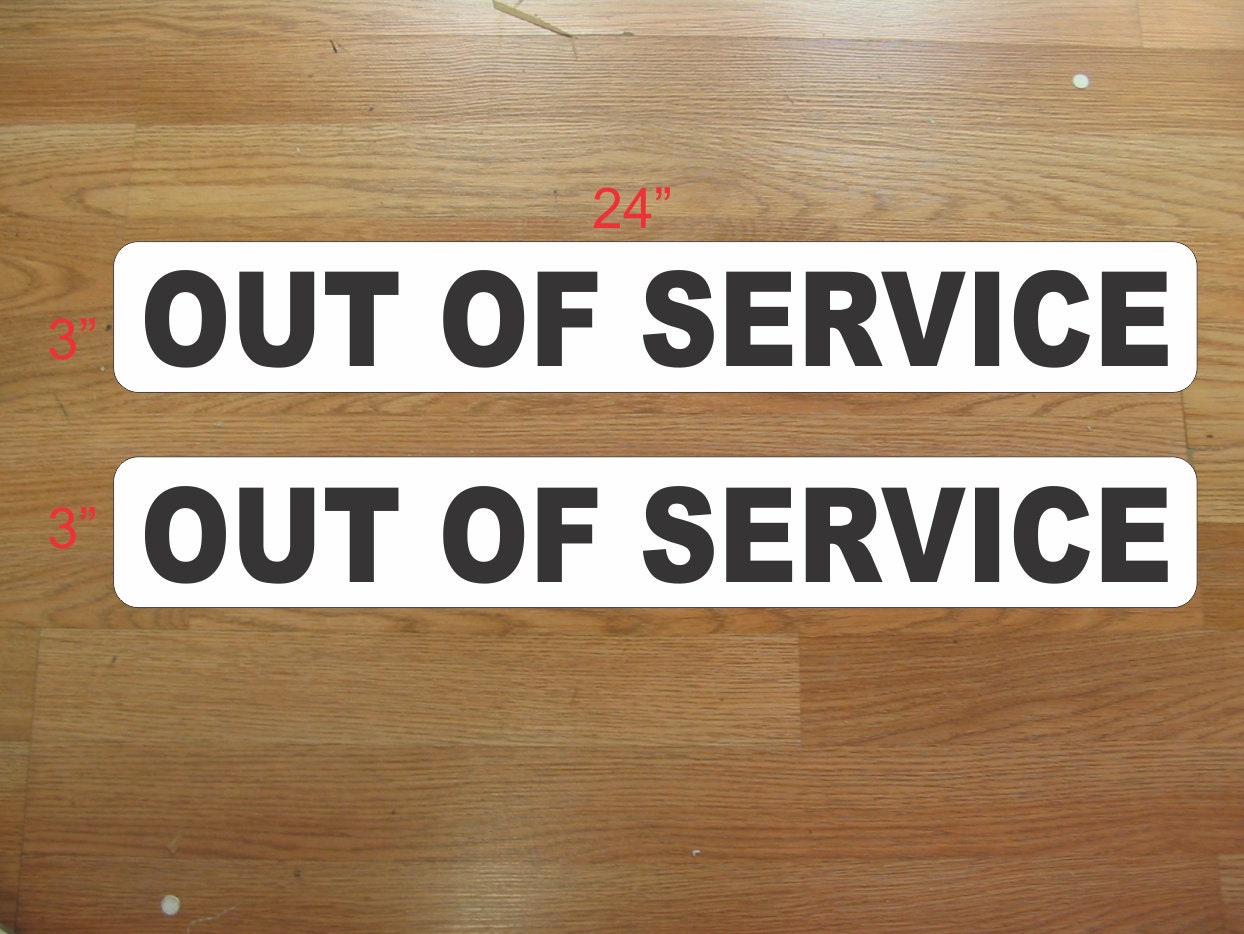 OUT OF SERVICE Magnetic Signs to Fit Car, Tow Truck, Van Suv Us Dot ...