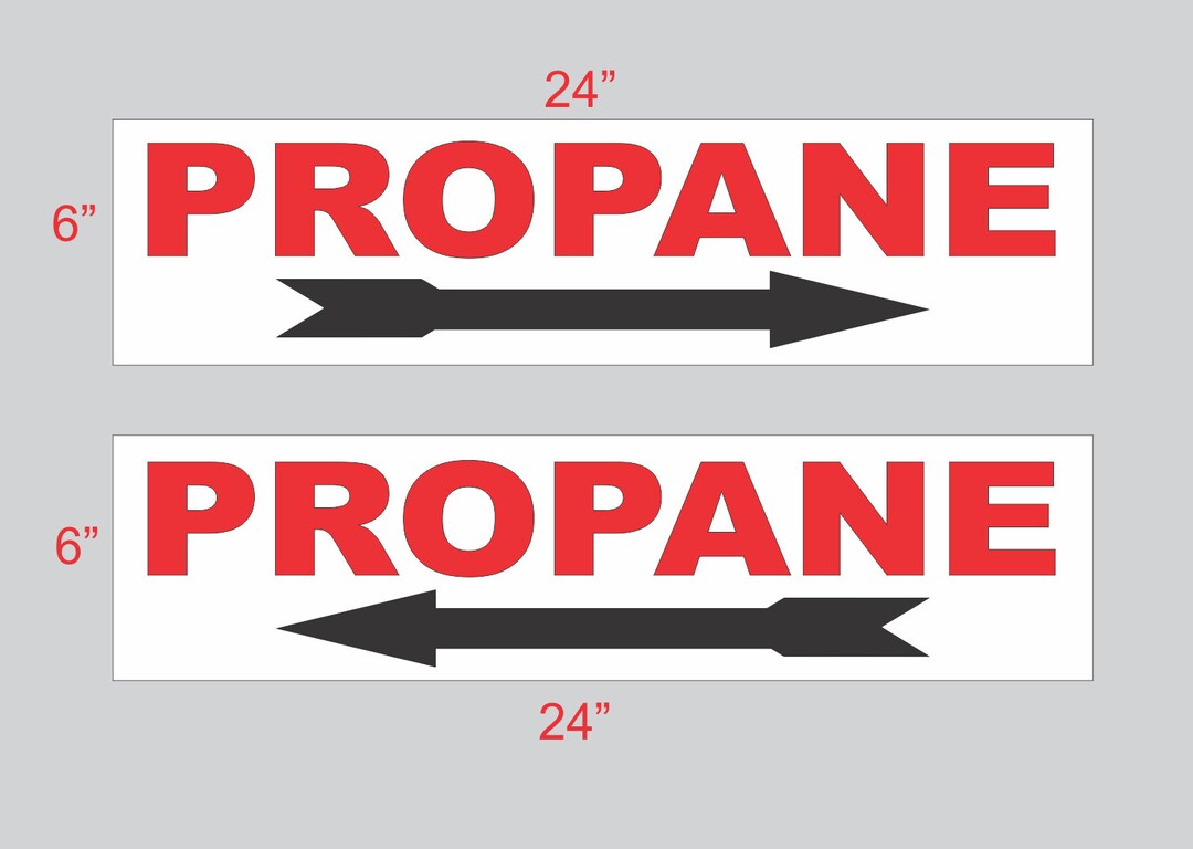 2-6x24 PROPANE With Arrow Directional Signs Street Road Yard Corner - Etsy