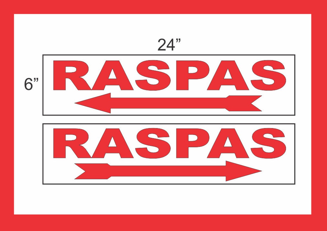 6x24 RASPAS Street Sign With Arrow Buy 1 Get 1 FREE - Etsy