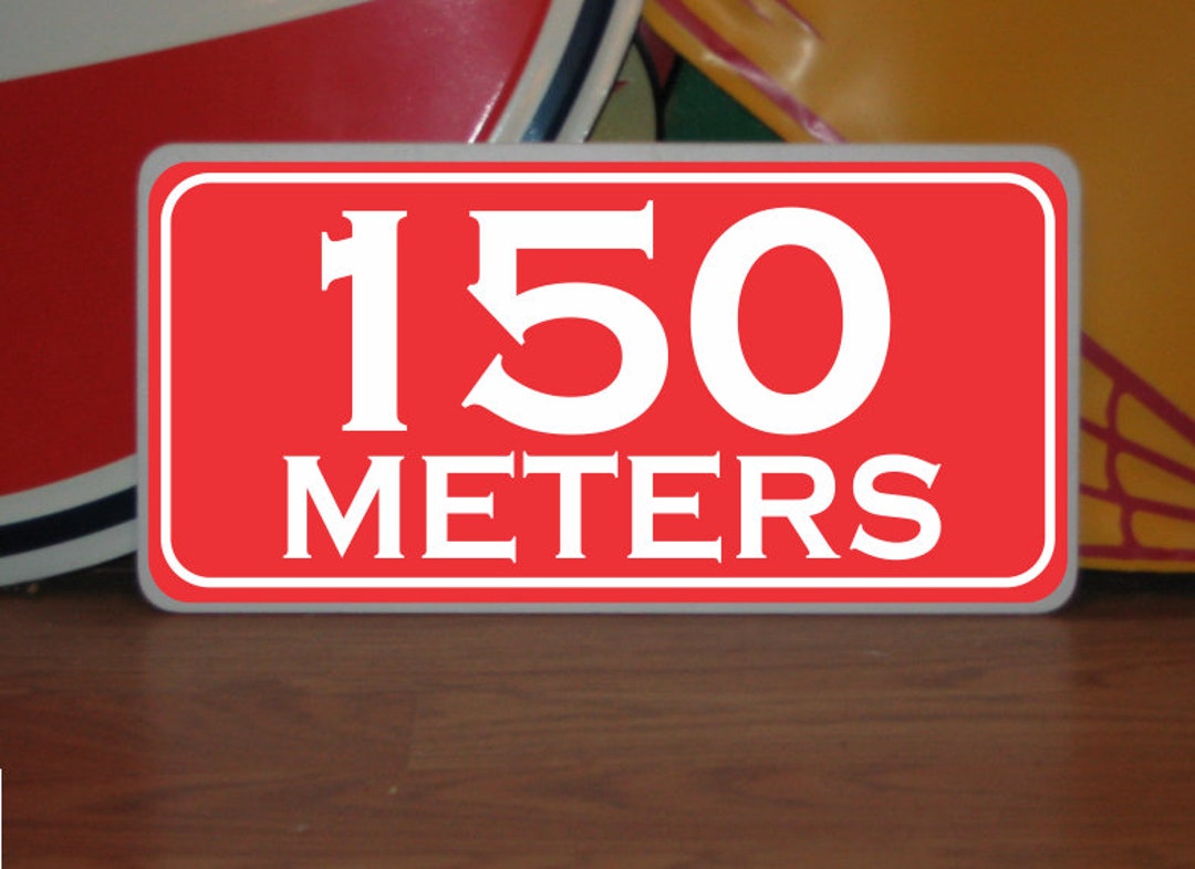 Vintage Look 150 METERS MARKER Metal Sign 4 Golf Club Yardage for Golf ...