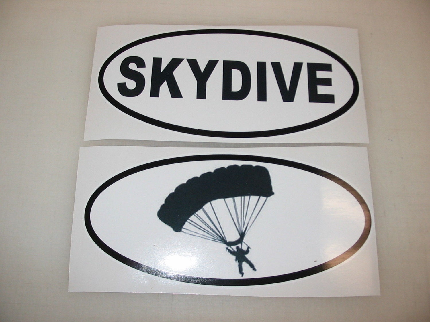 Skydive Parachute Oval Car Decal Window Bumper Sticker Buy 1 | Etsy