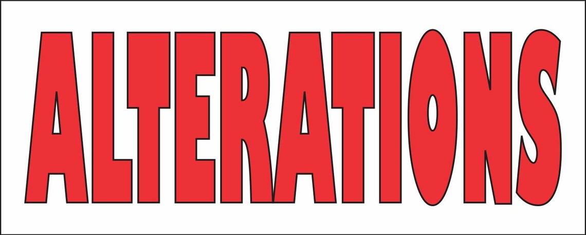 ALTERATIONS Banner Sign - Etsy