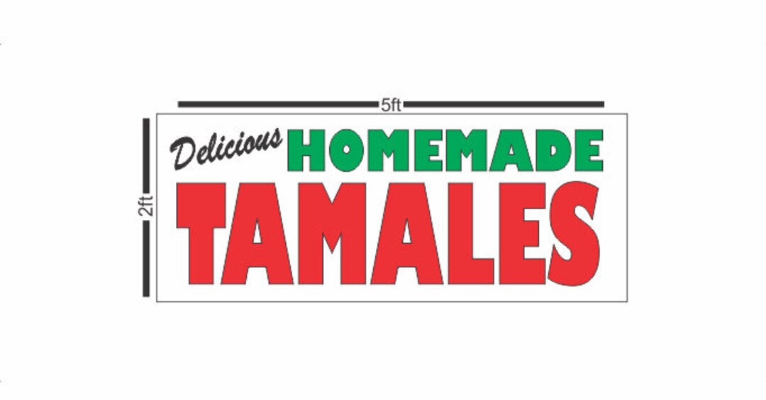 HOMEMADE TAMALES Banner Sign RWG - Etsy
