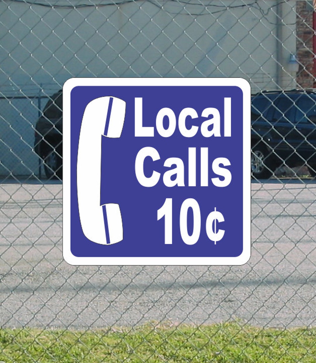 Local Calls 10 Cents Metal Sign, Vintage Pay Phone Decor (12x12) - Etsy