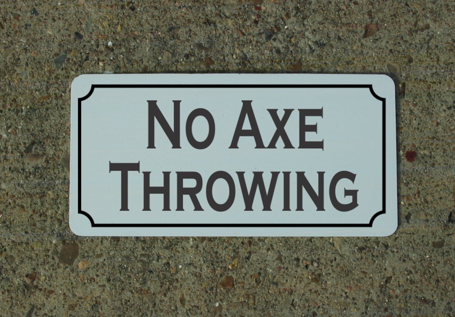 NO AXE THROWING Metal Sign - Etsy