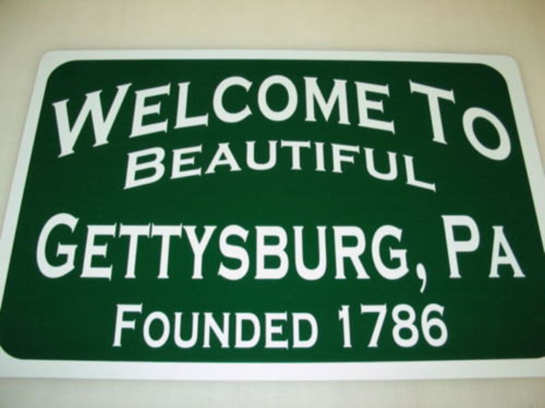 Welcome to Gettysburg PA Metal Sign 4 Garage Man Cave Home Golf Bar ...