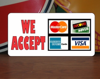 We Accept Cards - Etsy