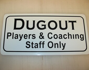 Baseball Dugout Sign - Etsy