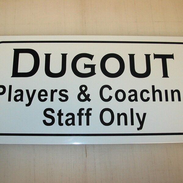 Baseball Dugout Sign - Etsy