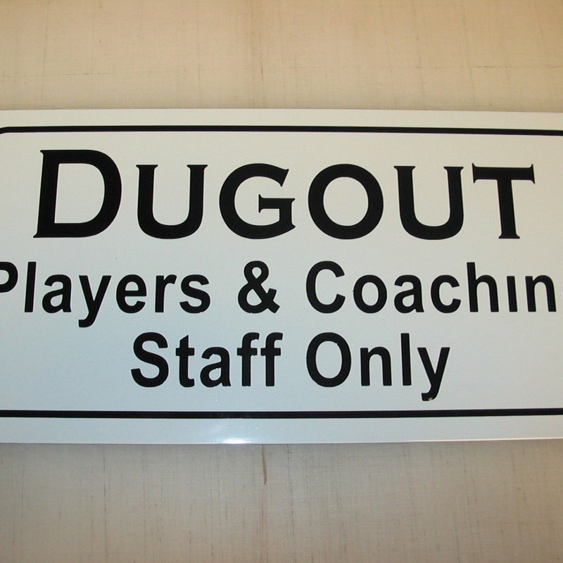 Baseball Dugout Sign - Etsy