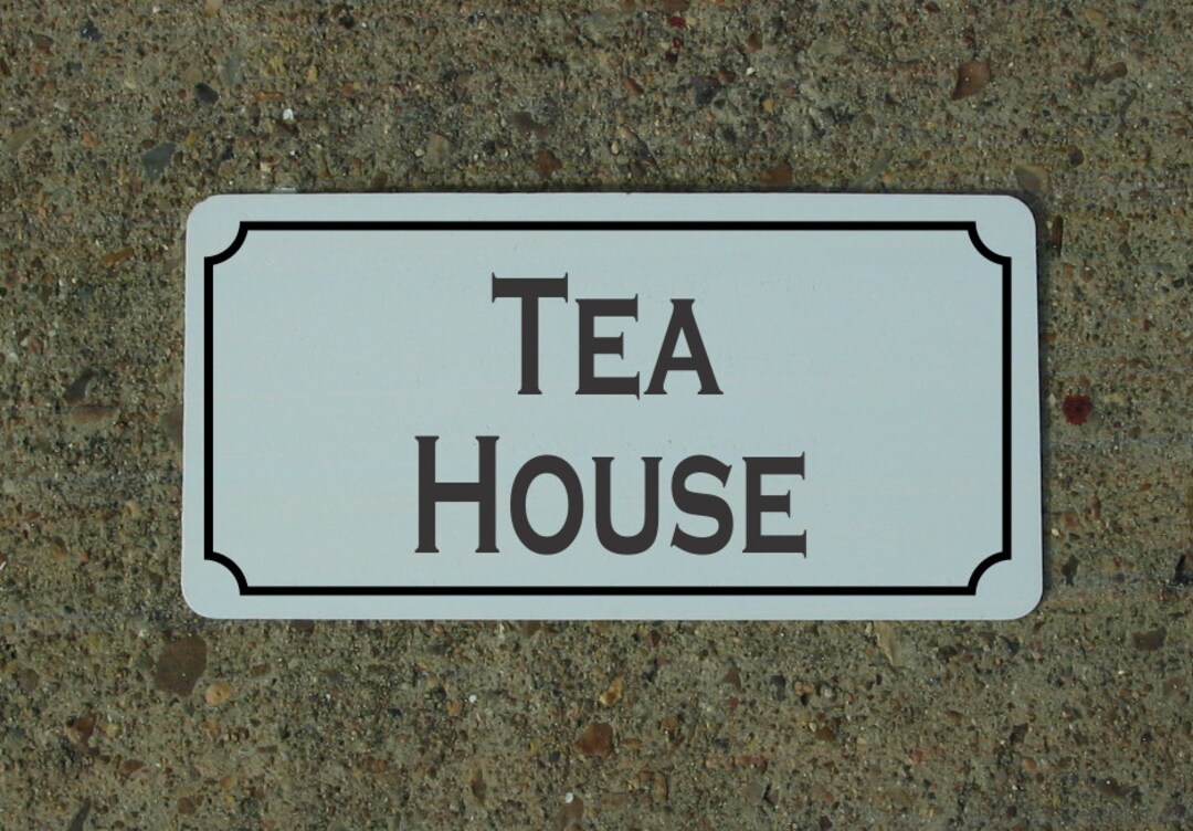 TEA HOUSE Metal Sign - Etsy