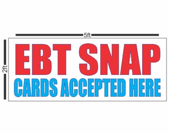 Ebt Accepted Sign - Etsy