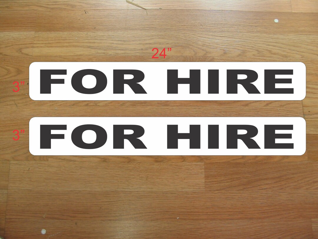 FOR HIRE Magnetic Vehicle Signs to Fit Van Car Truck or SUV - Etsy