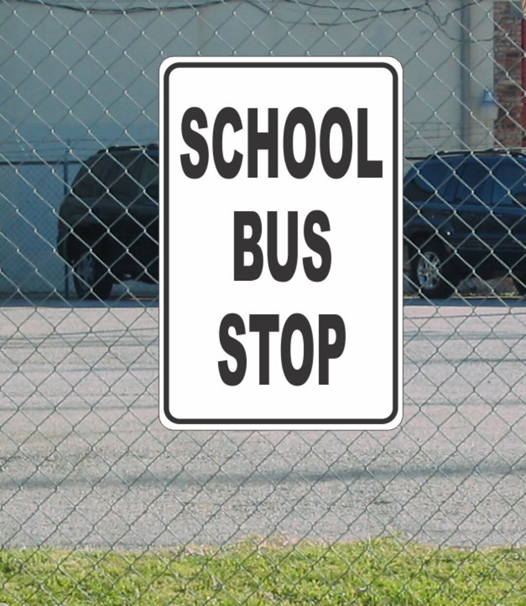 SCHOOL BUS STOP ... Metal Sign for Farm Ranch or Kitchen Decor Golf ...