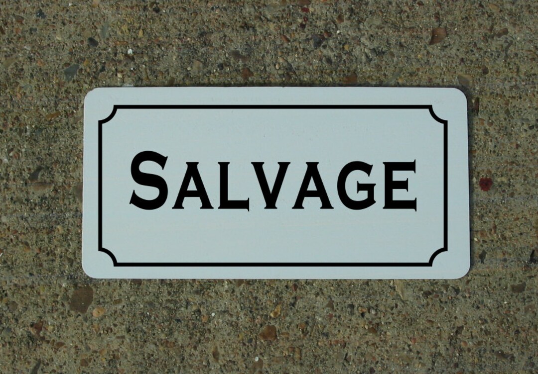 SALVAGE... Metal Sign for Farm Ranch or Kitchen Decor Man Cave Home Bar ...