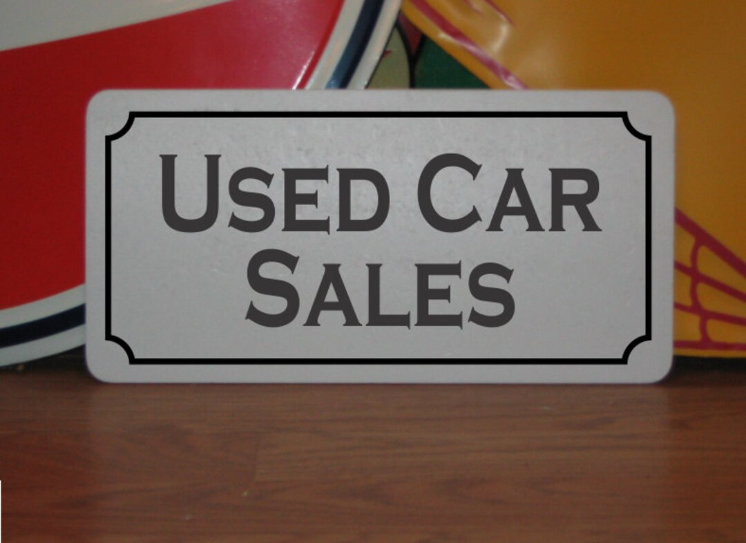 Used Car Sales Metal Sign - Etsy