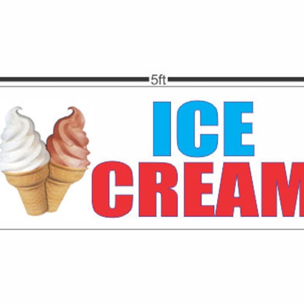 Ice Cream Party Banner - Etsy