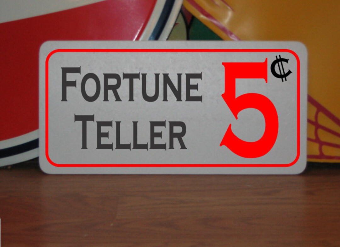 Fortune Teller 5 Cents Metal Sign - Etsy