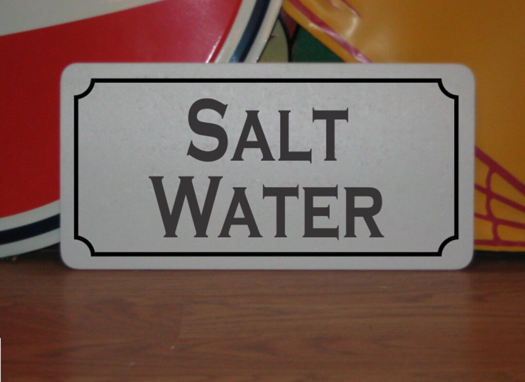 Salt Water Metal Sign - Etsy