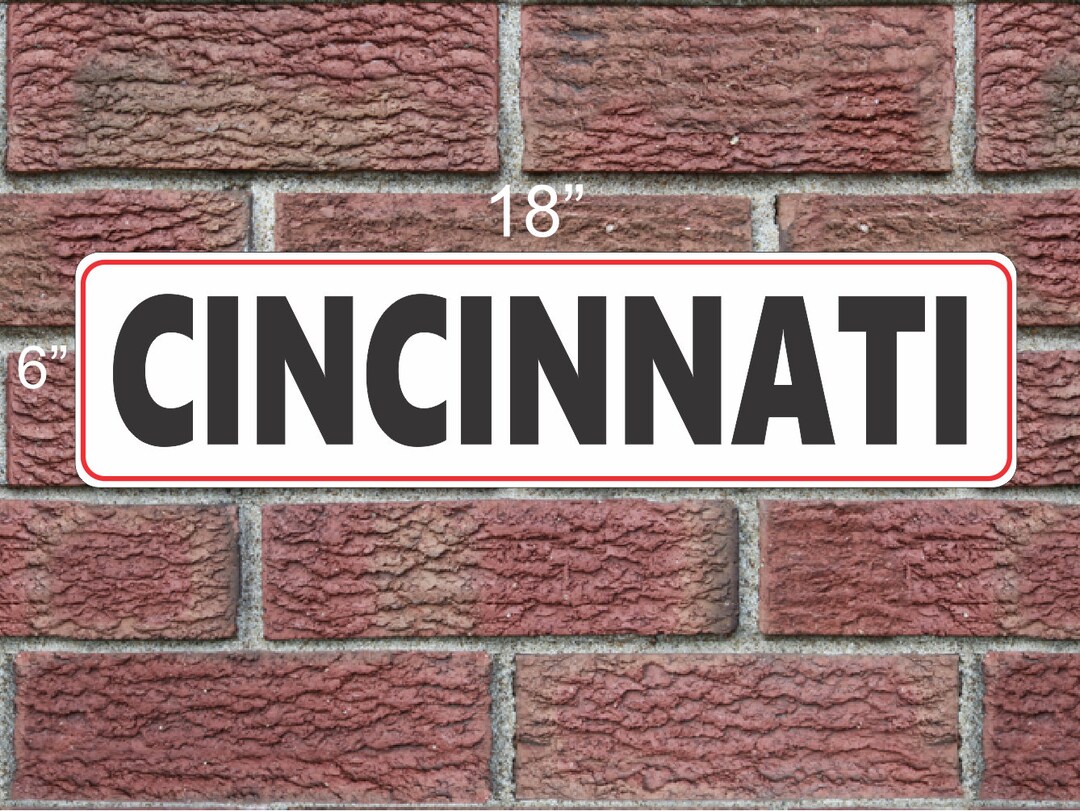 CINCINNATI Metal Sign - Etsy