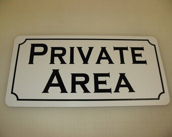 Private Area Sign - Etsy
