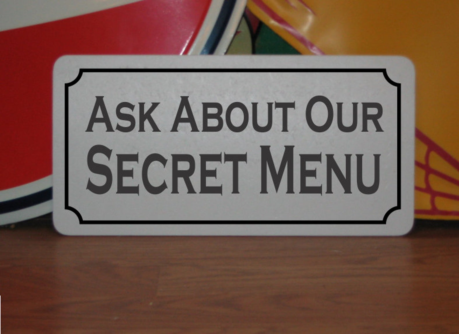 Ask About Our Secret Menu Metal Sign - Etsy