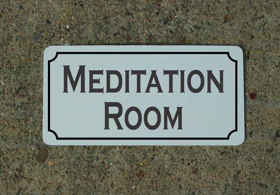 MEDITATION ROOM Metal Sign for Quiet Yoga Relaxation - Etsy UK