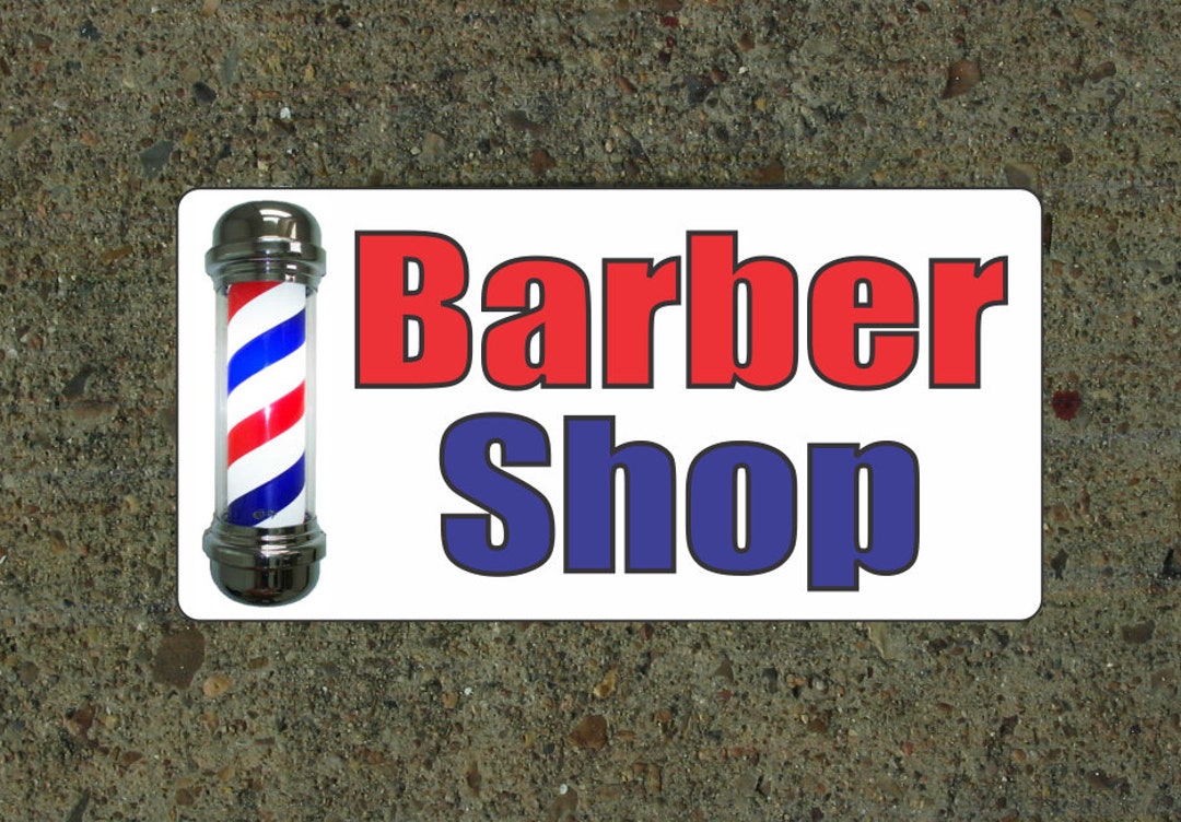BARBER SHOP W Pole Metal SIGN - Etsy