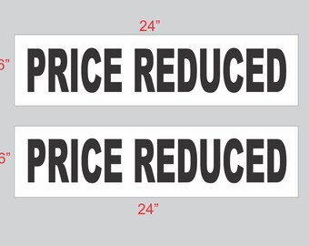 Price Reduced Sign - Etsy