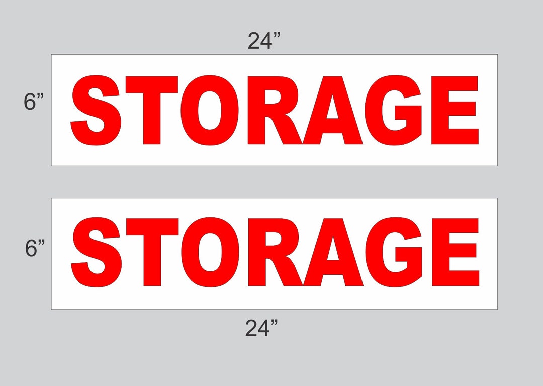 6x24 STORAGE Red & White Real Estate Rider Sign Buy 1 Get 1 FREE Double ...