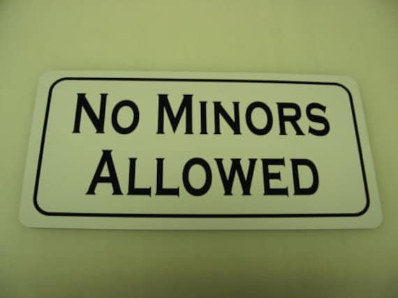 NO MINORS ALLOWED Metal Sign for Bar Man Cave Sex Shop Club | Etsy