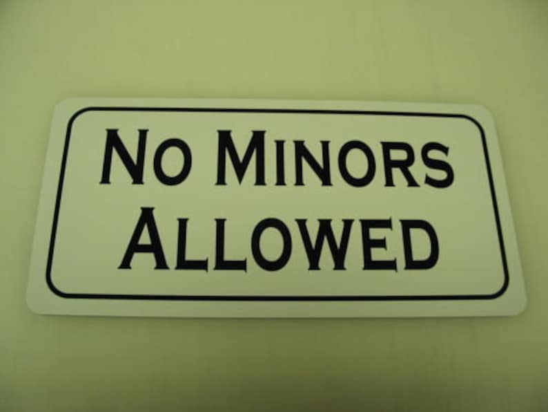 NO MINORS ALLOWED Metal Sign for Bar Man Cave Sex Shop Club - Etsy