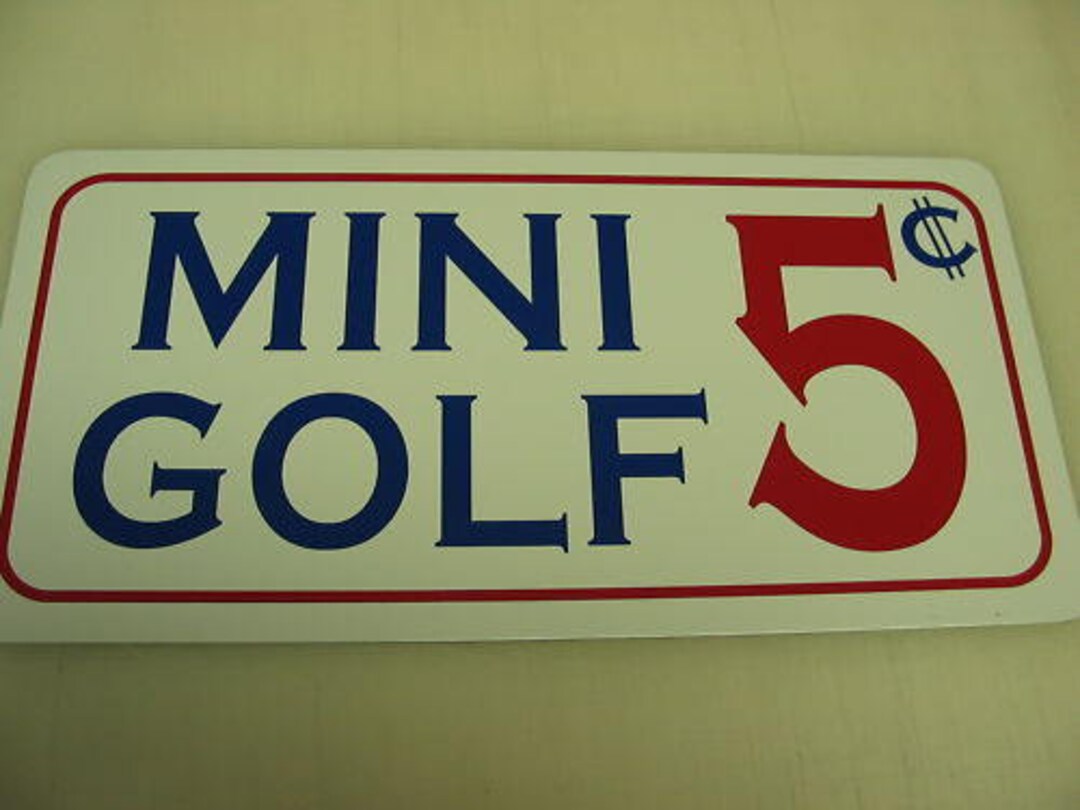 Vintage Style MINI GOLF Metal Sign Ball Putter Green - Etsy