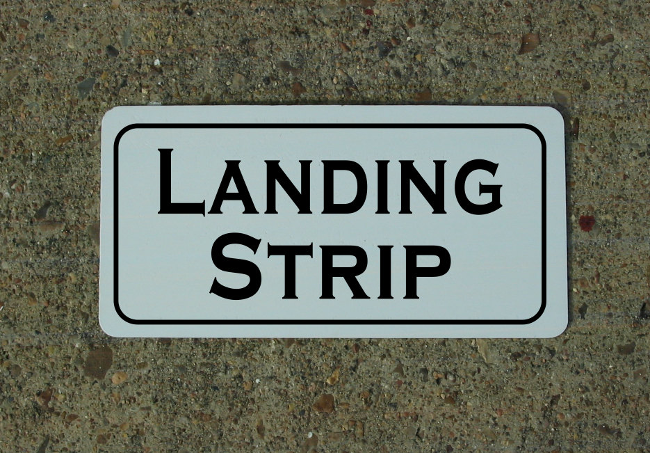 LANDING STRIP Metal Sign for Airplane Hangar Farm Ranch - Etsy
