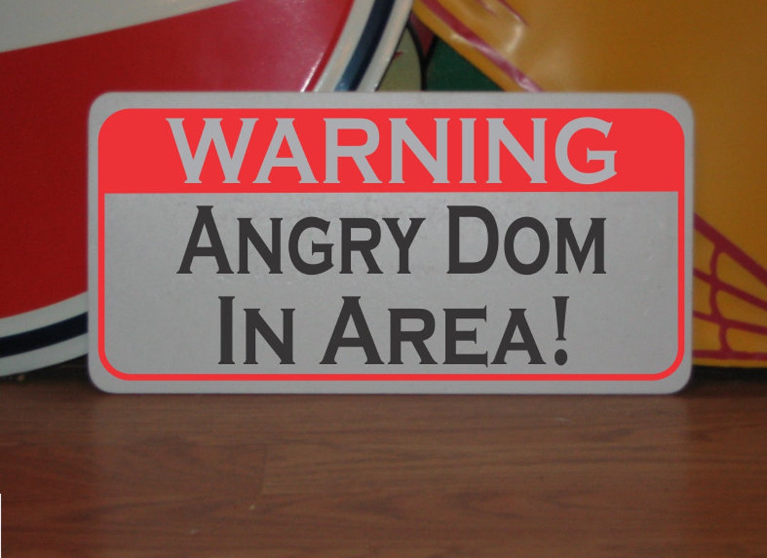 Warning Angry Dom in Area Metal Sign Bdsm S&M Sex Decor Mistress Master ...