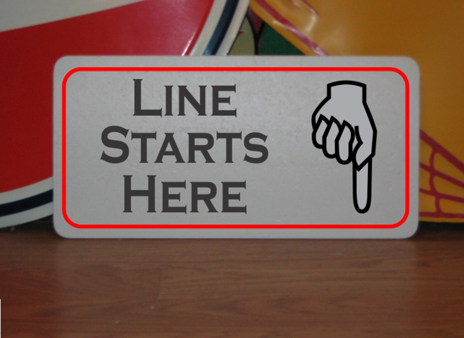 Line Starts Here Metal Sign for Restaurant Shop Store Food Truck Stand ...