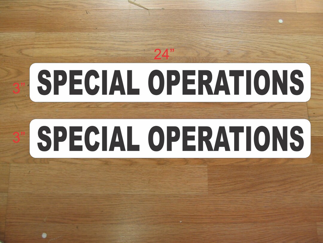 2 SPECIAL OPERATIONS Magnetic Signs 3"x24" Police Sheriff Constable 1 ...