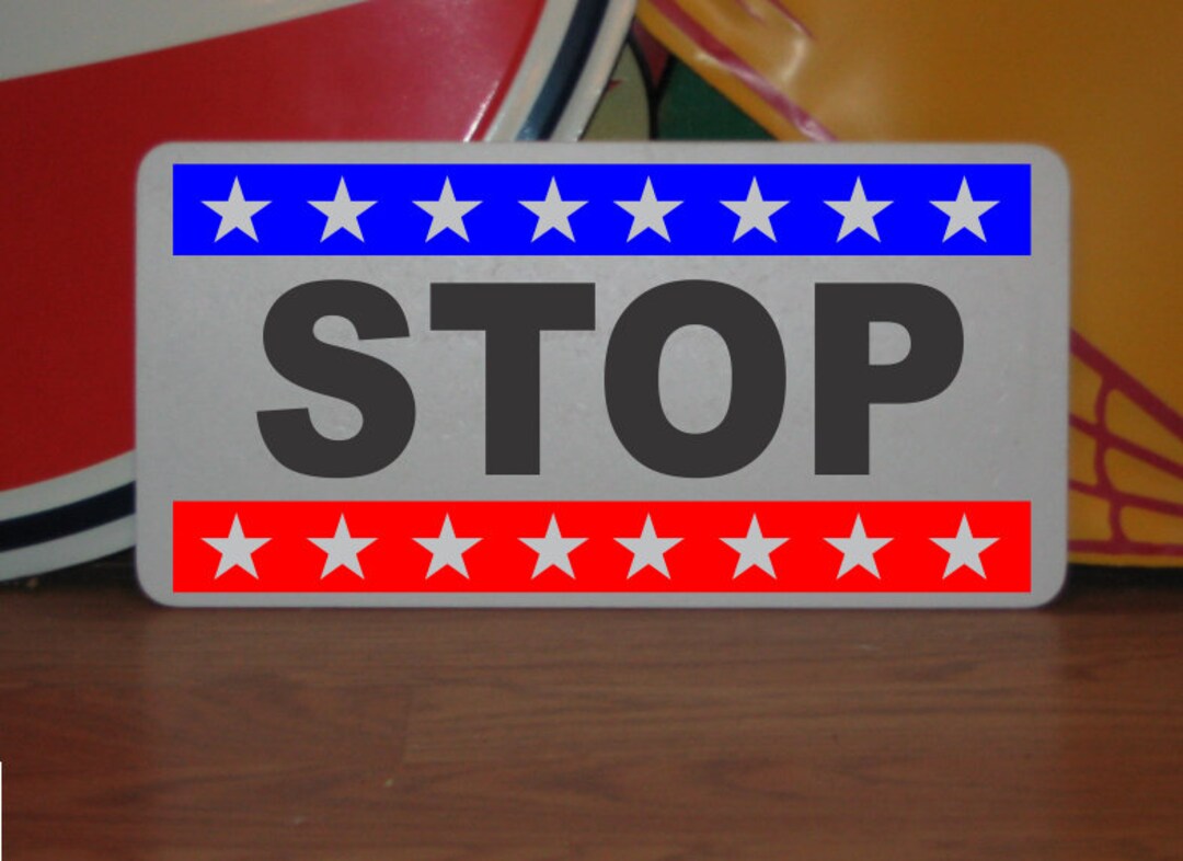 STOP Stars & Stripes Metal Sign for Parking Lot Shop Store Street - Etsy