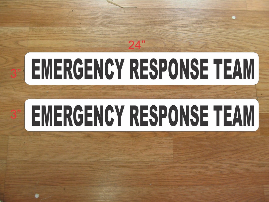 EMERGENCY RESPONSE TEAM Magnetic Signs to Fit Car, Tow Truck, Van Suv ...
