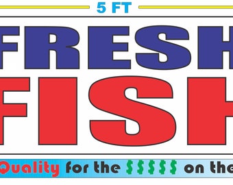 Fresh Fish Sign | Etsy