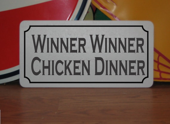 Winner Winner Chicken Dinner Metal Sign Vintage Carnival Fair | Etsy