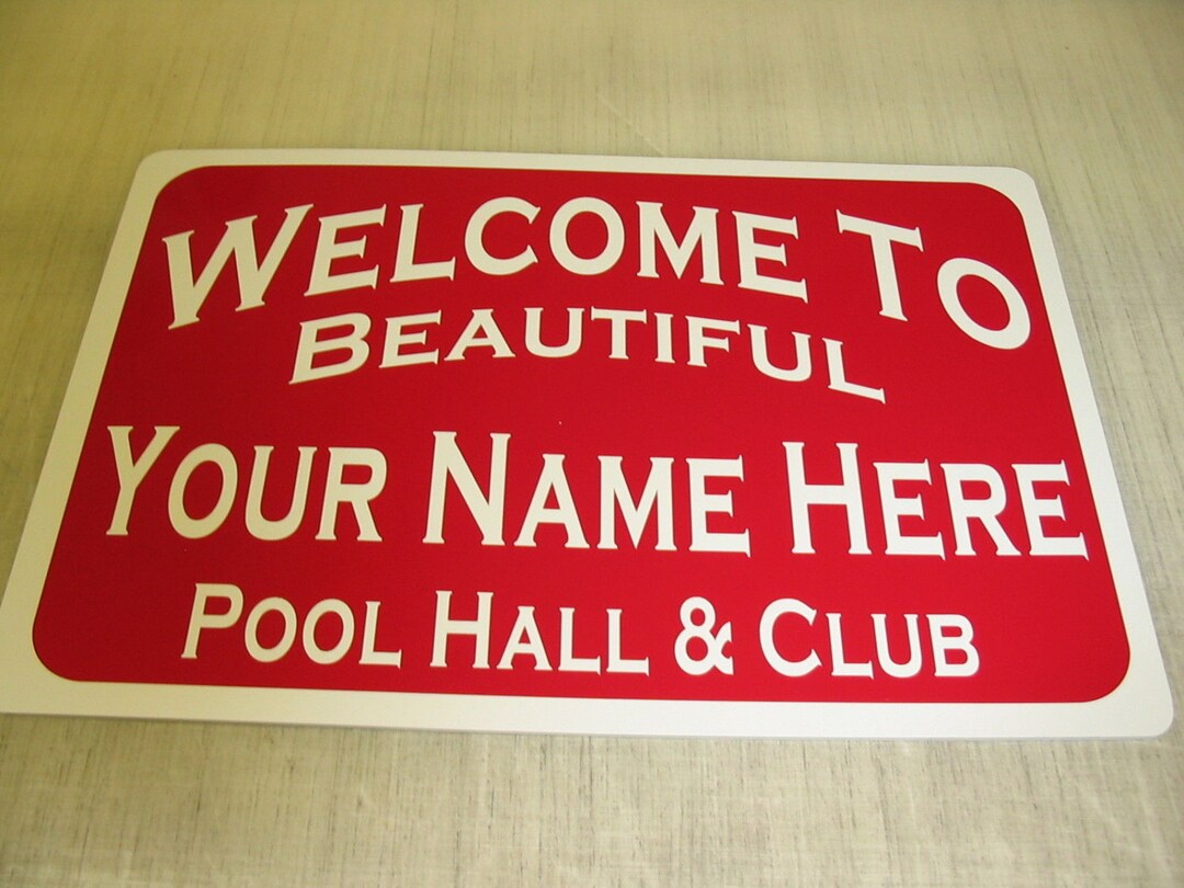 Custom Pool Hall & Club Metal Sign 4 Garage Man Cave Home Golf Bar ...