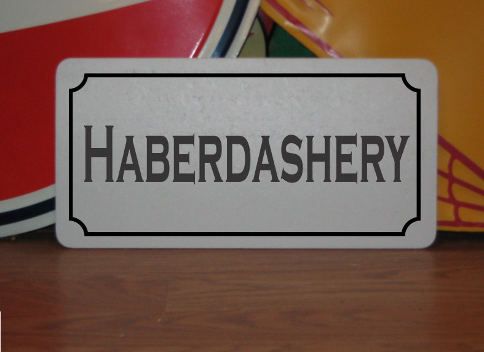 HABERDASHERY Metal Sign Vintage Style Design | Etsy