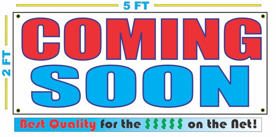 Coming Soon Banner Sign - Etsy
