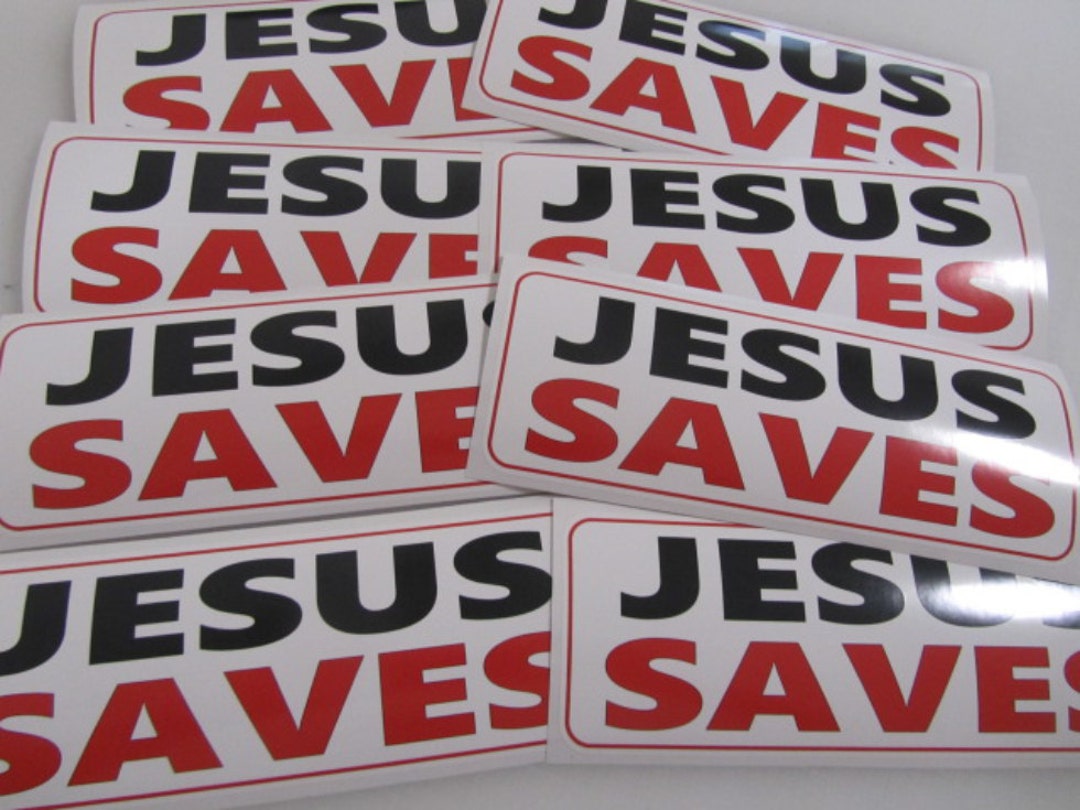 JESUS SAVES Car Decal Window Bumper Sticker 8 Decal Lot! - Etsy