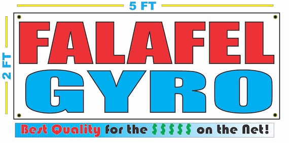 Falafel Gyro Banner Sign - Etsy