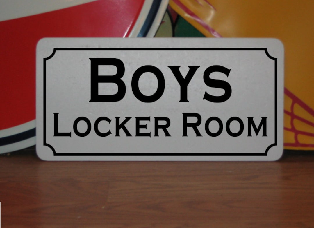 BOYS LOCKER ROOM Metal Sign - Etsy