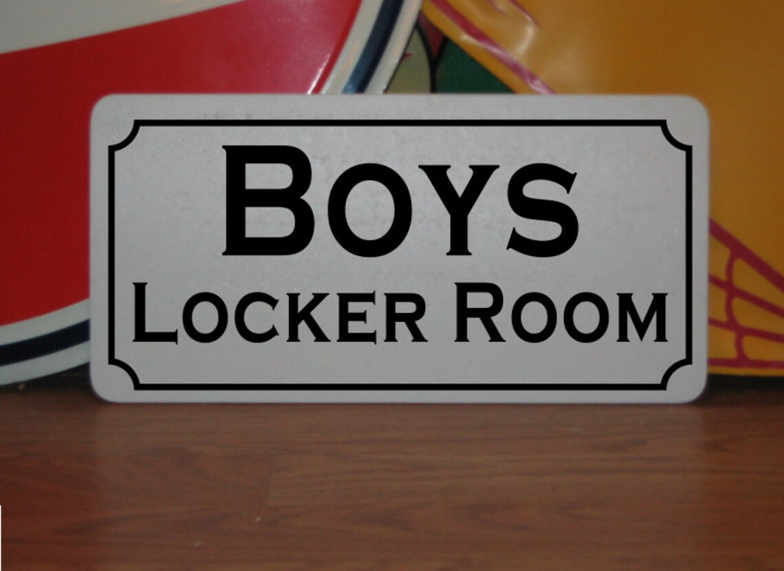 BOYS LOCKER ROOM Metal Sign - Etsy