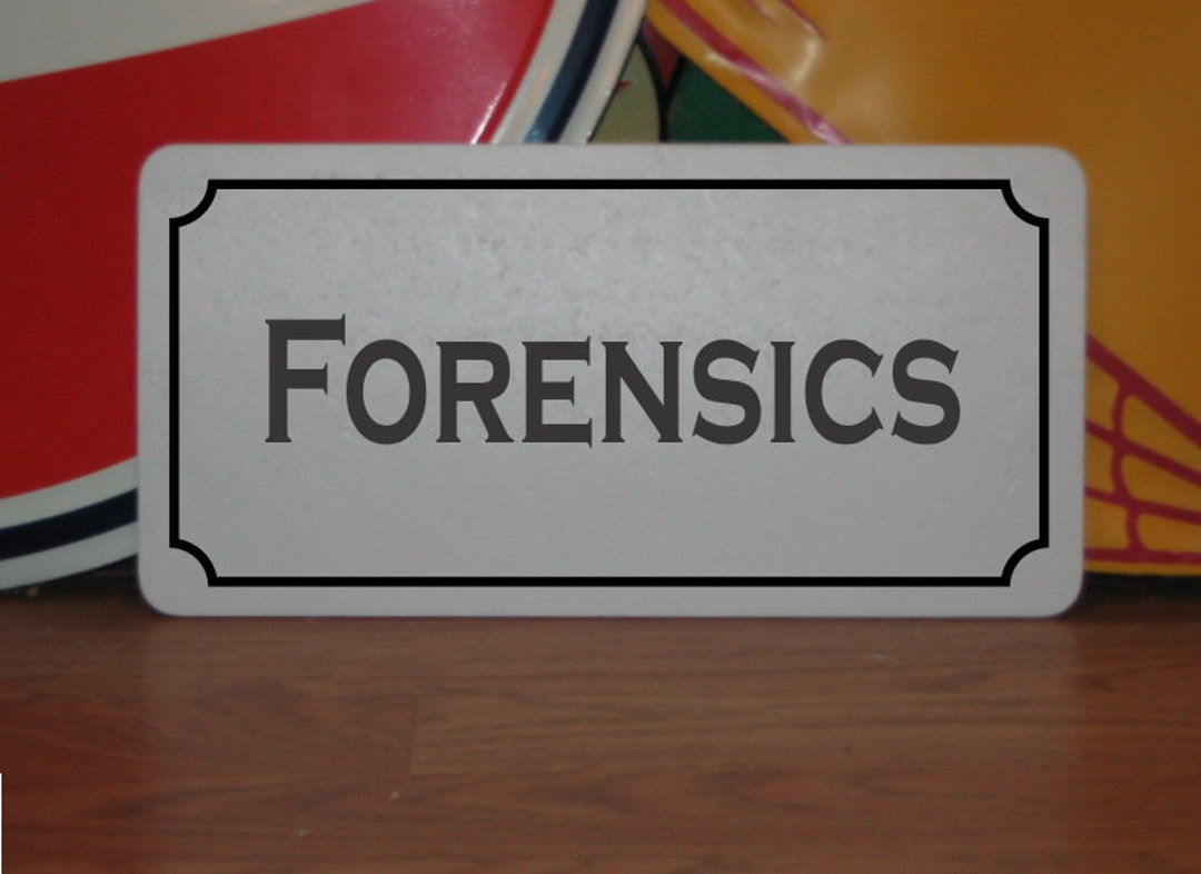 Forensics Metal Sign - Etsy