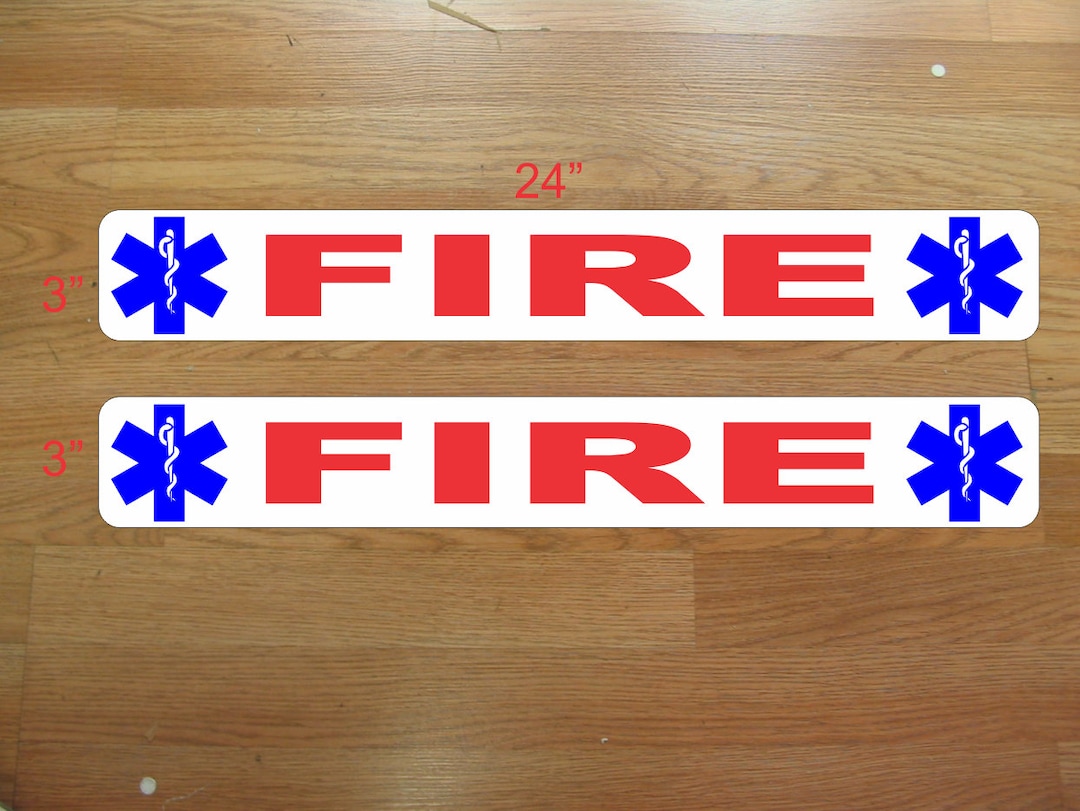 FIRE Magnetic Car Signs, Red White and Blue, US DOT Size (pair) - Etsy